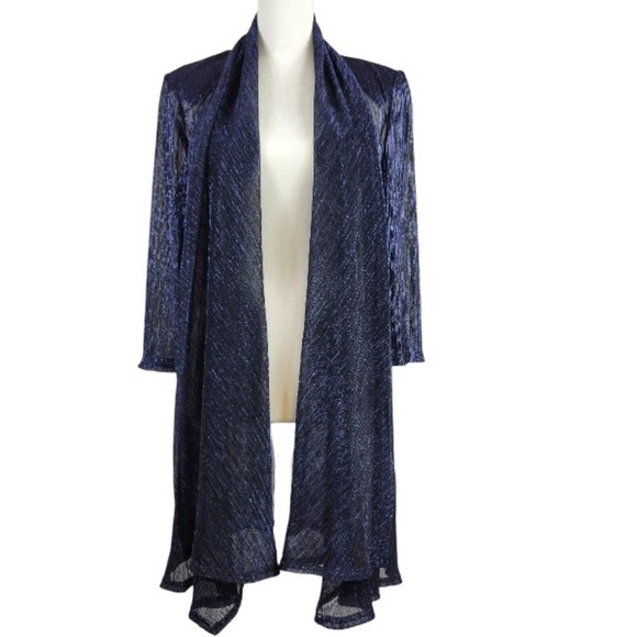 R&M Richards | Jackets & Coats | Rm Collections Womens Blue Metallic ...